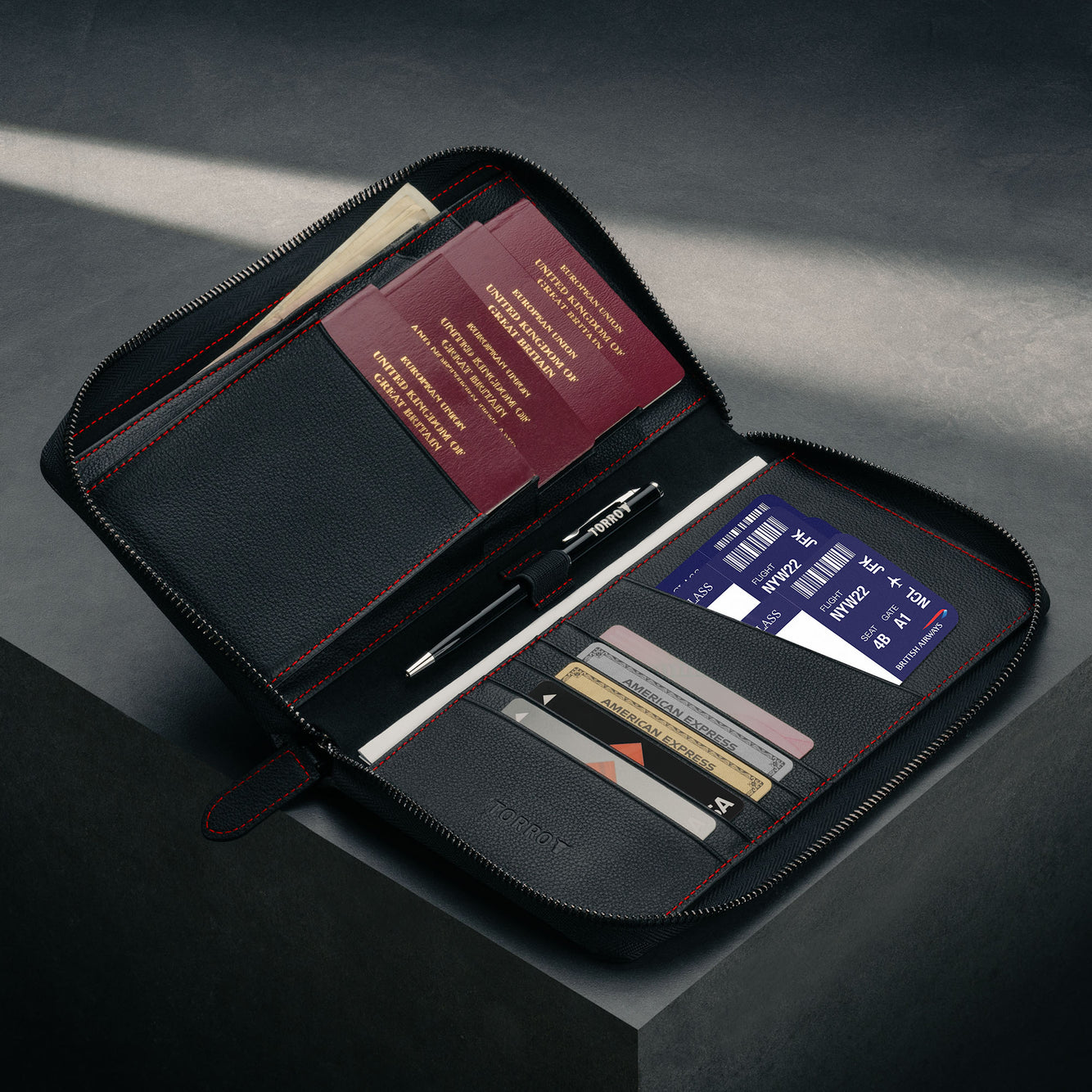 Family Travel Wallet (Holds 4 Passports, Cards & Travel Documents ...