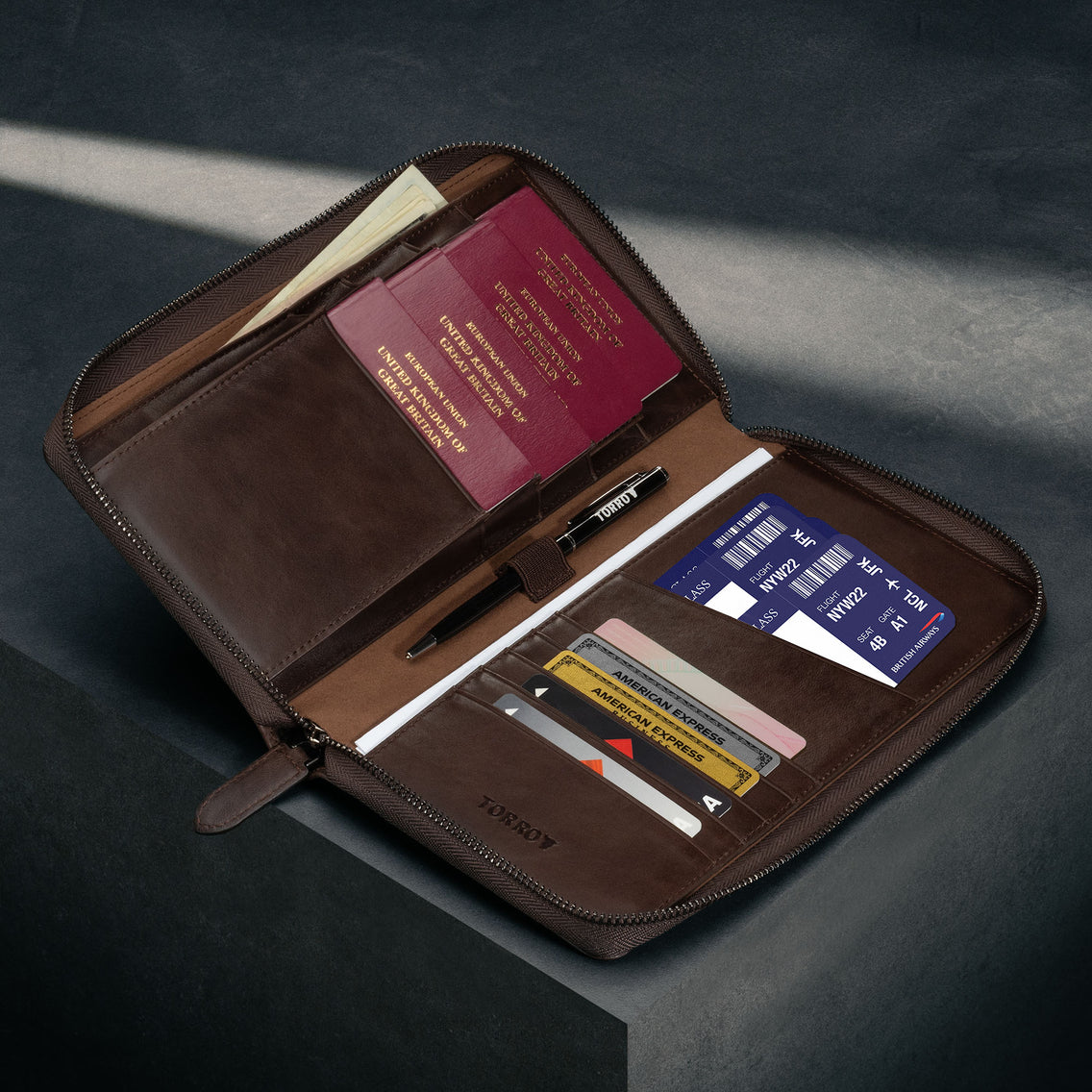 Family Travel Wallet (Holds 4 Passports, Cards & Travel Documents ...